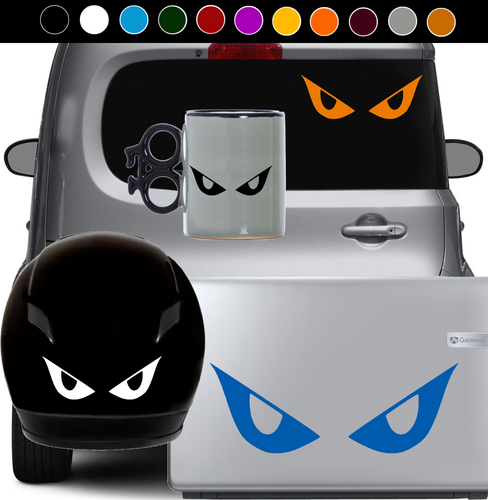 Angry Eyes Vinyl Decal Sticker Cars Motorcycles Motorbikes Motors ...