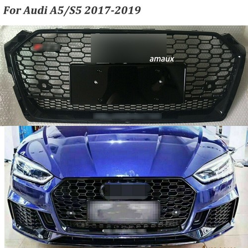 FOR AUDI A5/S5 2017 18 19 20 FRONT BUMPER GRILLE HONEYCOMB HOOD GRILL ...