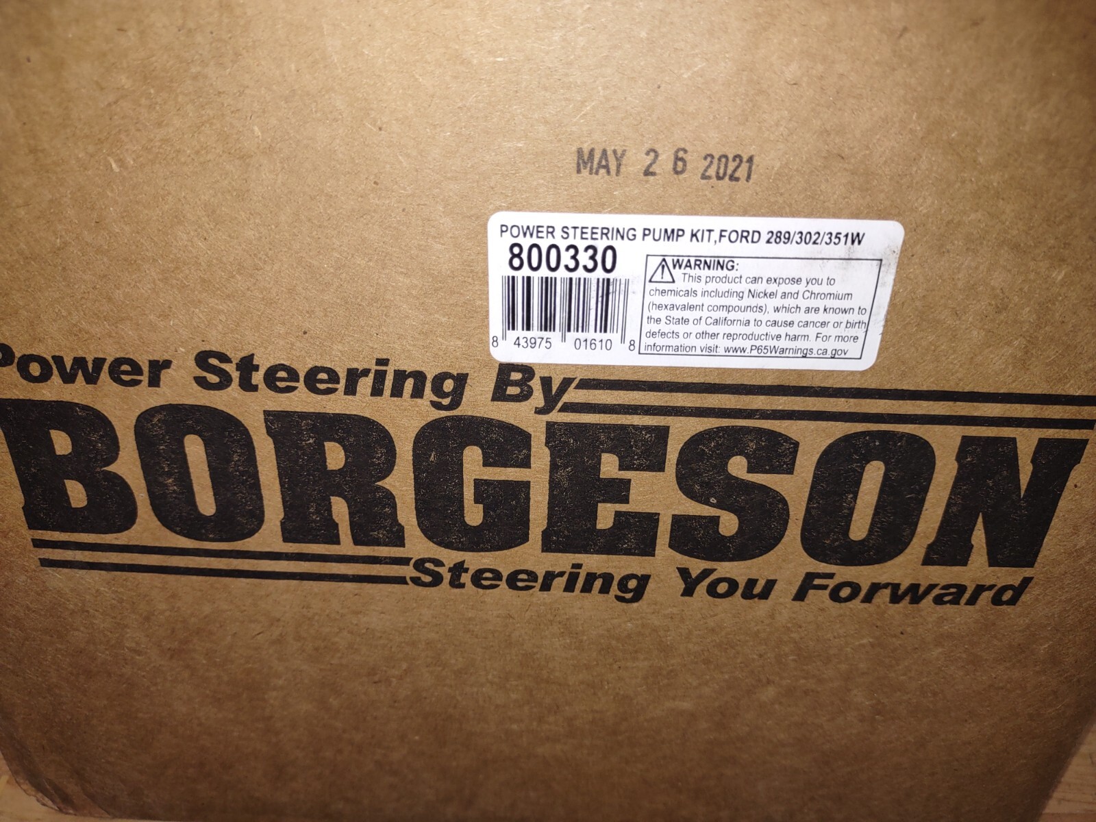 Ford 289/302/350W Power Steering Pump Upgrade Kit With Hose | Borgeson ...
