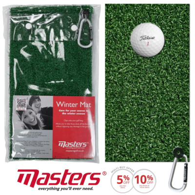 MASTERS ASTRO TURF GOLF STRIKE MAT / WINTER RULES GOLF MAT +FREE GOLF ...
