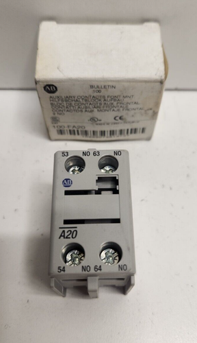 NEW IN BOX! ALLEN-BRADLEY 10A 2NO FRONT MOUNT AUXILIARY CONTACT 100 ...