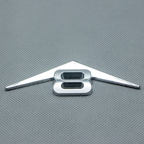 Glossy Silver Metal Chrome 8V V8 Logo Emblem Badge 3D Car Sport Side ...