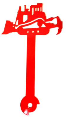 Bulldozer Metal Mailbox Flag Painted Red CNC Metal Art Hardware ...