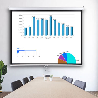 72 inch 4:3 Thicken Foldable Projection Screen Curtain Projection ...