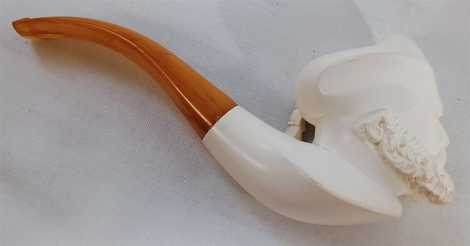 Vintage Carved Meerschaum Estate Tobacco Smoking Pipe Turk Head Face ...