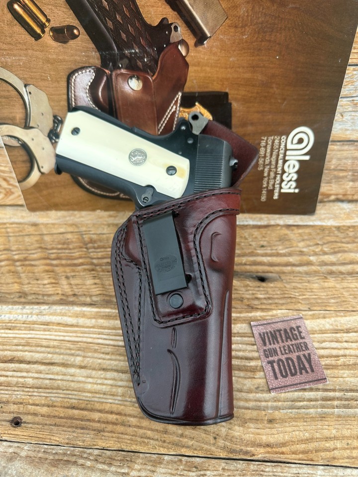 Vintage Alessi Brown Leather Talon IWB Holster For Colt 45 1911 ...