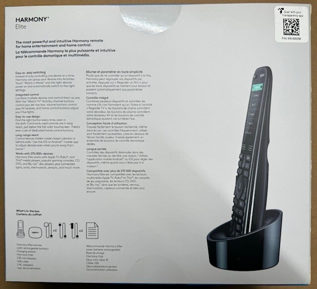 NEW SEALED Logitech Harmony Elite Universal Remote Control & Smart Hub ...