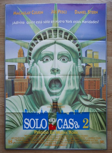 HOME ALONE 2 Lost in New York movie poster Spanish 1992 Statue of ...