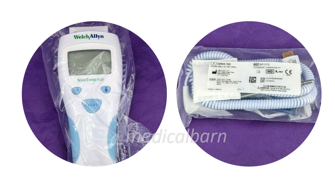 Welch Allyn Suretemp Plus Electronic Digital Oral Thermometer 9' Cord ...