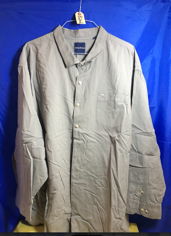 Men's Tommy Bahama Gray Long Sleeve Dress Shirt Size 5XB | eBay