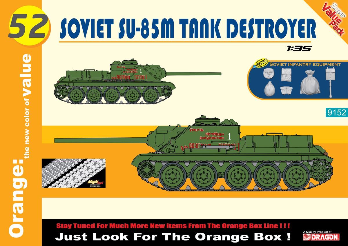 DRAGON 1/35 9152 Soviet SU-85M Tank Destroyer (Orange) | eBay
