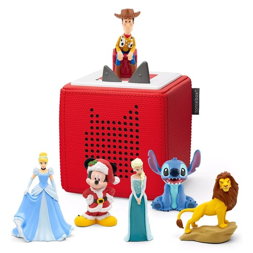tonies Red Toniebox Bundle with 6 Disney Audio Play Figurines | eBay
