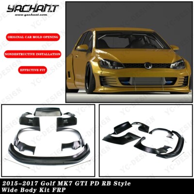 FRP Wide Body Kit Auto For 15-17 Golf MK7 GTI PD RB Style FENDER LIP ...