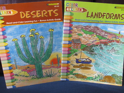 Landforms and Deserts Color and Learn | eBay