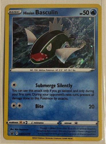 Pokemon TCG - Hisuian Basculin SWSH273 - Black Star Promo - NM | eBay