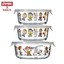 Pyrex Peanuts Snoopy Glass Storage Heat Resistant Containers Round 3pcs ...