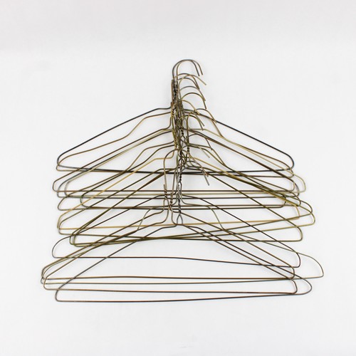 Lot of 16 Metal Wire Traditional Clothes Hangers | eBay