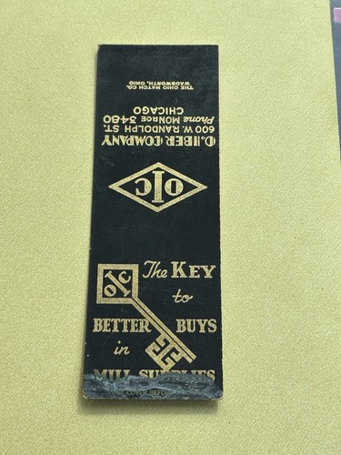 30s Chicago IL Salesman Sample! Advertising Matchbook O. Iber Mill ...