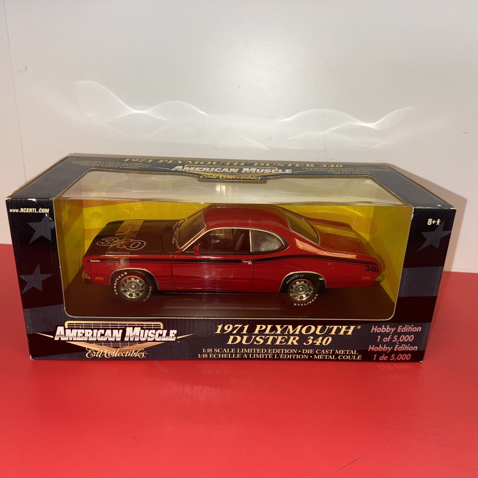 New Ertl American Muscle Die Cast Metal Car 1971 Red Plymouth Duster ...