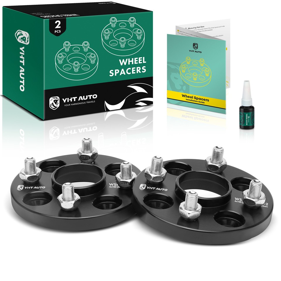 2pcs 4x100 to 4x100 Wheel Spacers M12x1.5 Studs 56.1mm 15mm for Honda ...