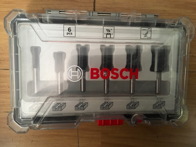 Bosch 2607017467 Straight 1/4in Shank Router Bit Set 6pc for sale ...