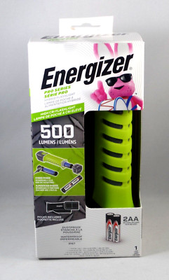 Energizer Pro Series 500 lm Gray/Green LED Flashlight includes AA ...