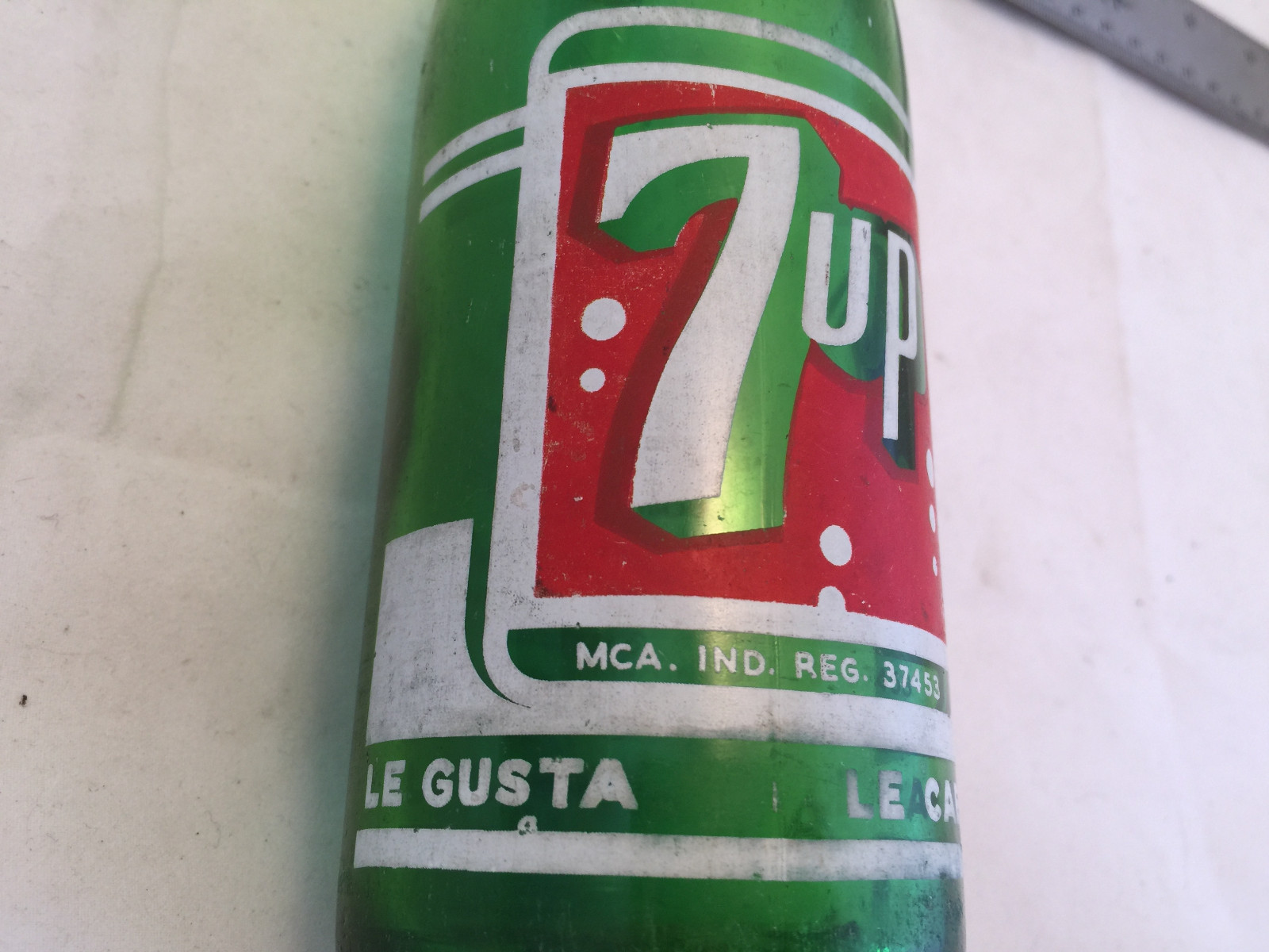 1960 7Up Seven Up Bottle from Mexico Spanish 12oz .355 Liter ...