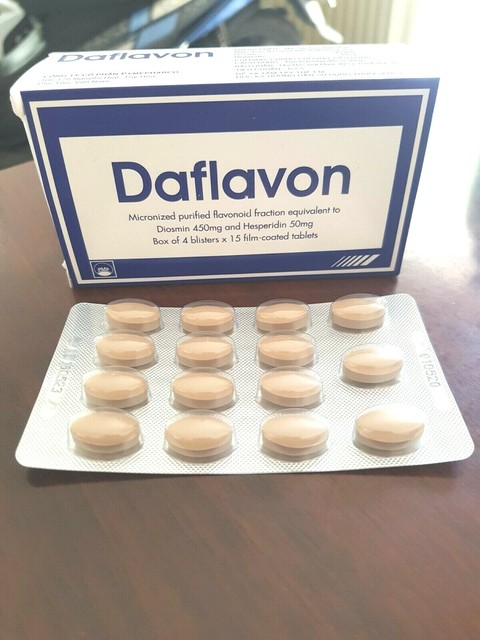 180 Tab Daflavon Detralex 500mg Relief Piles & Hemorrhoids Micronized ...