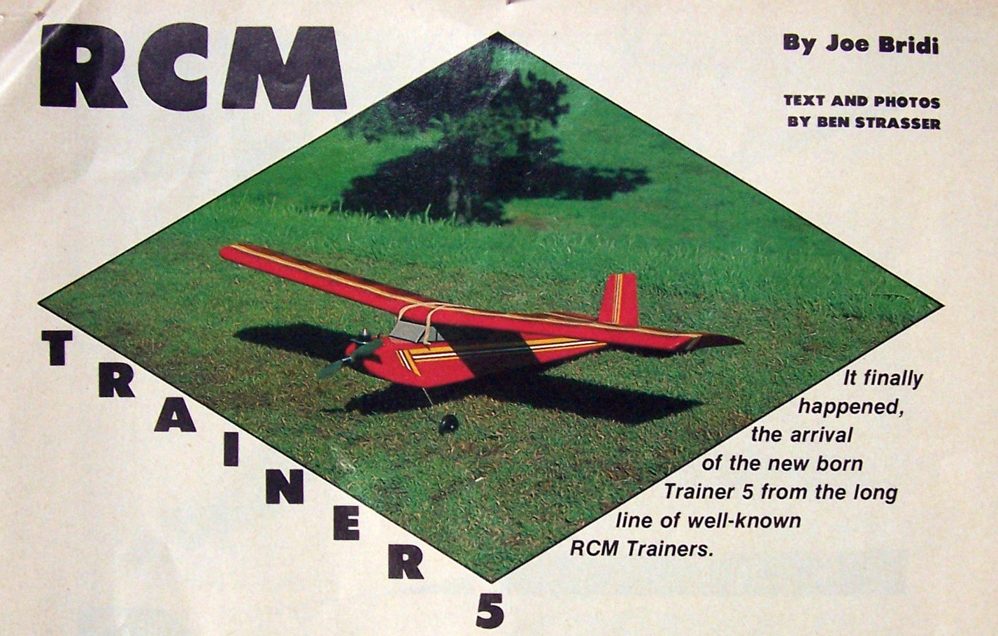 Joe Bridi RCM TRAINER 5 PLAN & CONSTRUCTION ARTICLE to Build a 37" Span ...