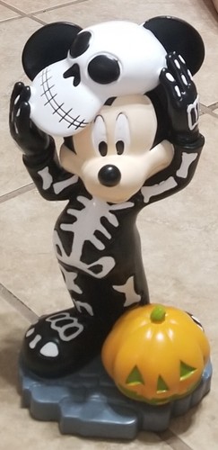 Disney Halloween Mickey Mouse In Skeleton Costume & Jack-O-Lantern 10 ...