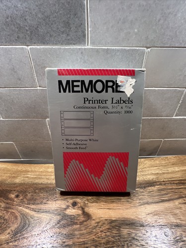 Memorex Printer Multipurpose White Labels Continuous Form 3 ½x15/16 | eBay