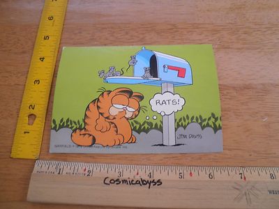 1978 Garfield Jim Davis Rats in the mailbox postcard cat unused | eBay