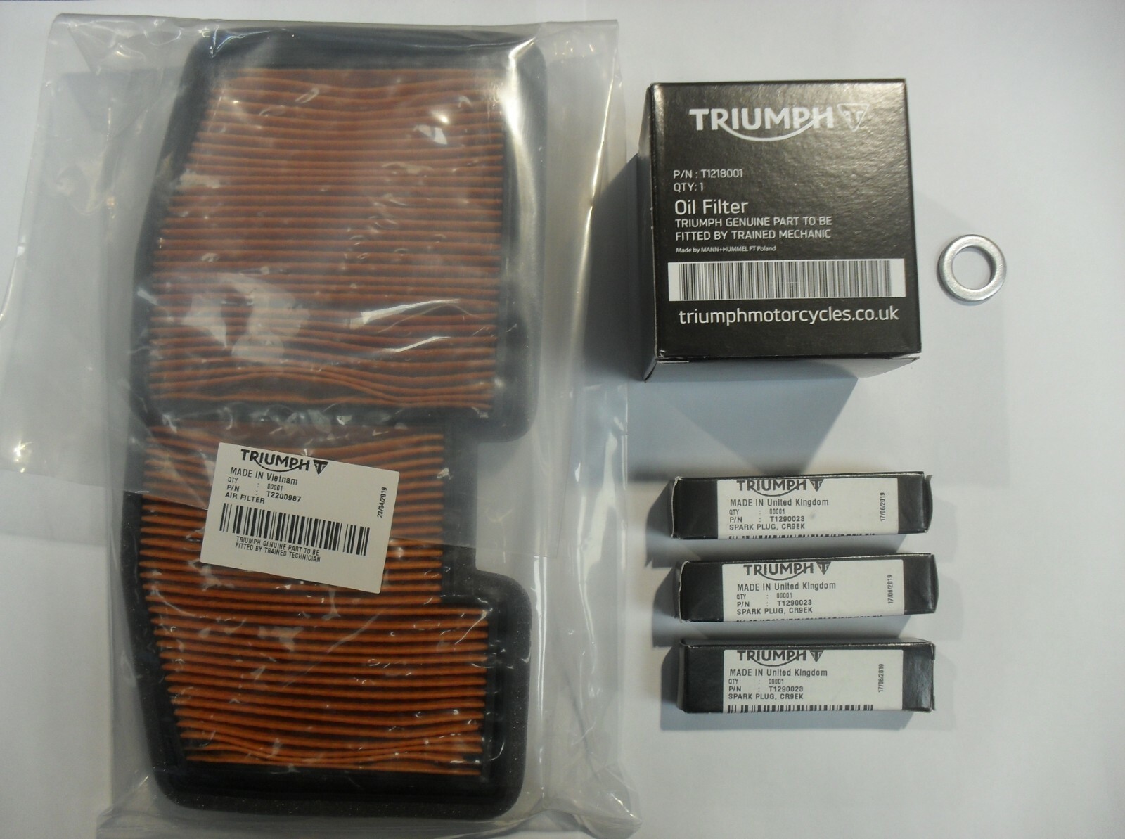 TRIUMPH STREET TRIPLE / R SERVICE KIT with Filters GENUINE PARTS from ...