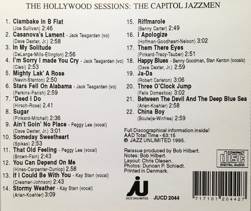 The Capitol Jazzmen - The Hollywood Sessions (CD, Comp) (Very Good Plus ...