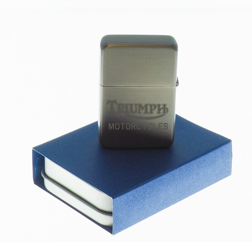 TITANIUM TRIUMPH personalised ENGRAVED METAL lighter birthday XMASgift ...