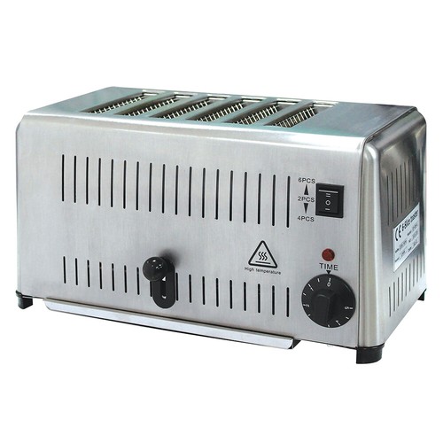 Ovation OV6 Silver 2500W 6 Slice Electric Bread Toaster Stainless Steel ...