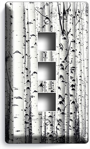 BIRCH GROVE TREE TRUNKS WILD WOODS FORREST LIGHT SWITCH WALL OUTLET ...
