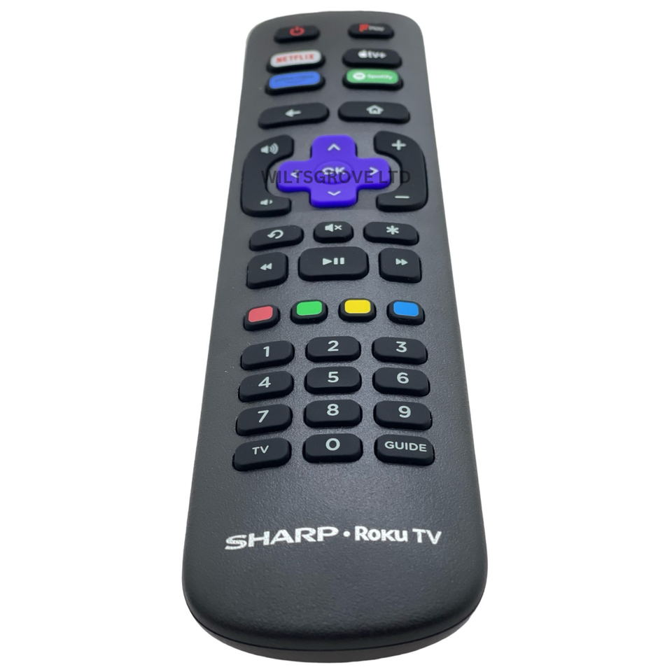 Genuine Sharp ROKU TV Remote Control with Freeview, Netflix, Prime ...