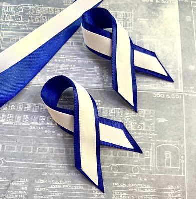 We Stand With Israel Ribbon Pin Blue White Awareness Charms Jewish ...
