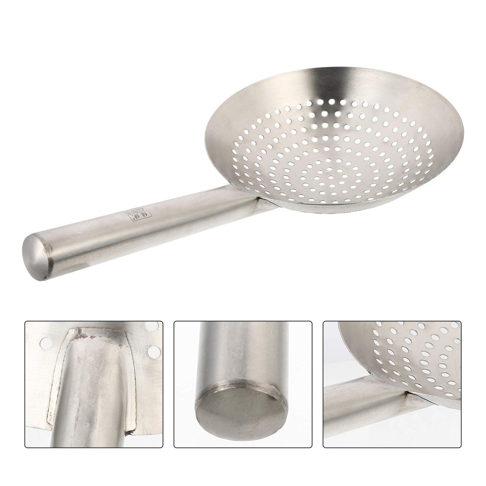 Meat Slotted metal mandarin strainer Skimmer Stainless Steel Colander ...