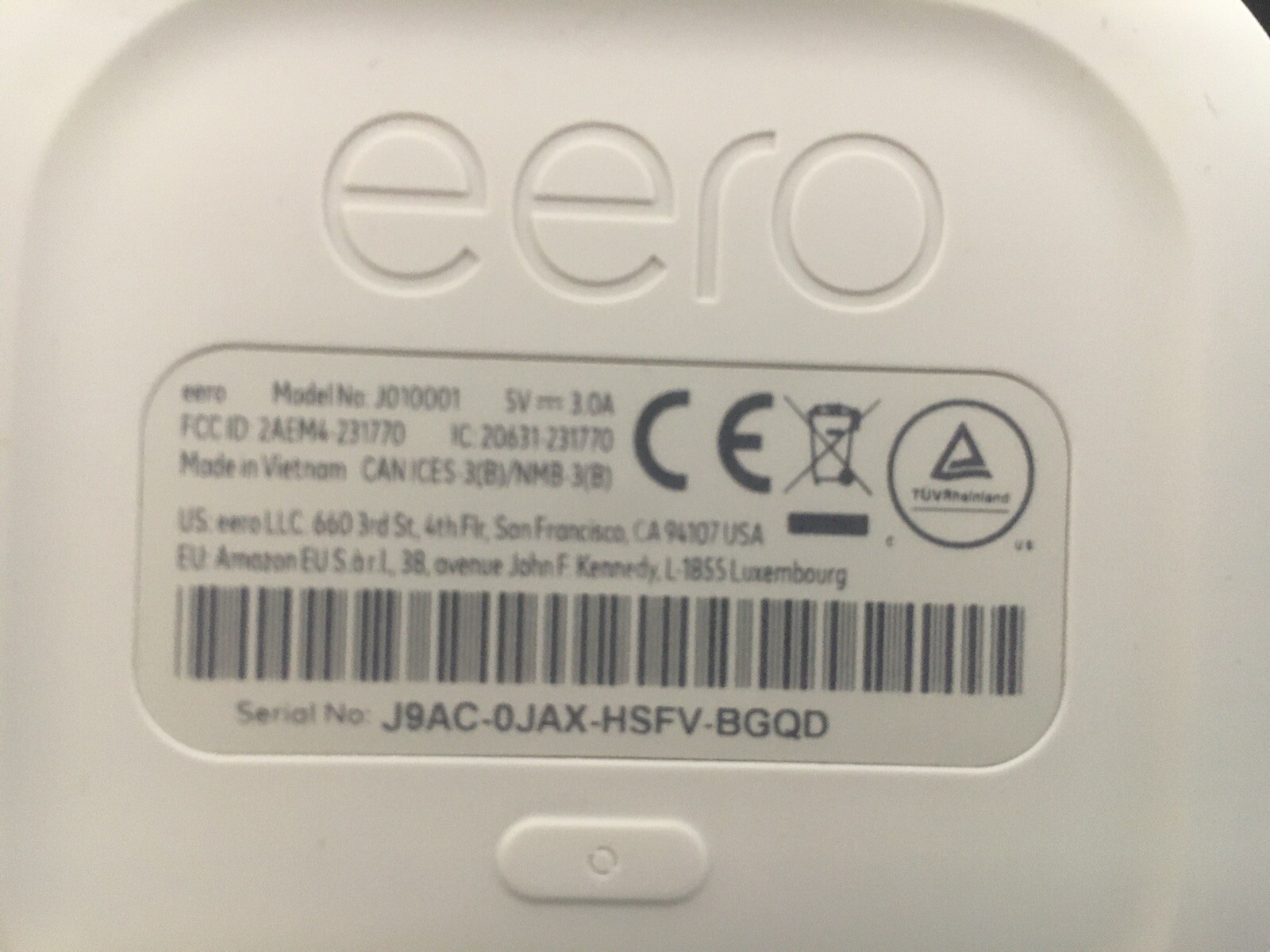 eero Wi-Fi Router extension Extend range + 140m2 Model: J010001 | eBay