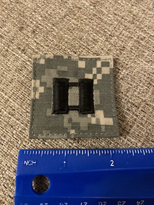 US Army Captain CPT O-3 Rank ACU Hook / Loop Pattern Military Patch ...