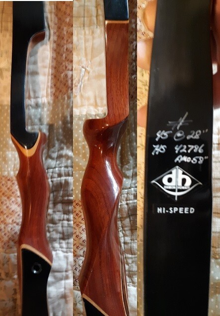 1974 DAMON HOWATT HI-SPEED 58" RECURVE BOW / RIGHT HAND / 43.4# @ 28 ...