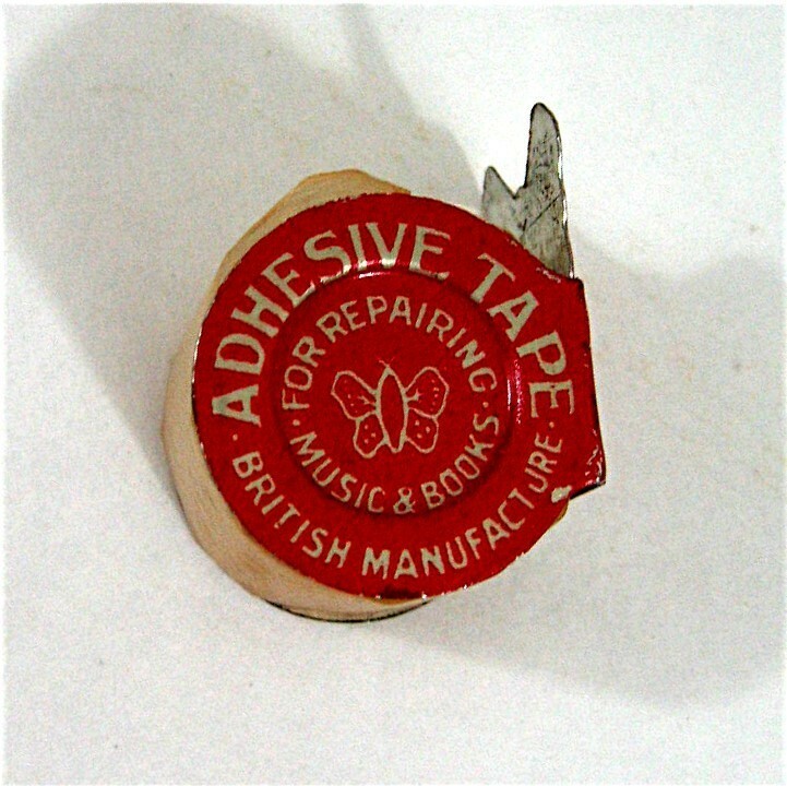 1920 Butterfly Shape Tin Tape Roll Nulli Secundus Brand Book Repair ...