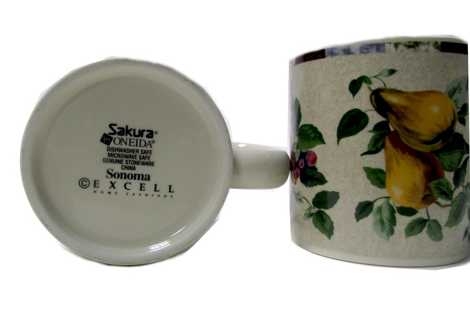 Oneida Sakura SONOMA EXCELL Mugs LOT of 2- 12oz FAST SHIPPING! | eBay