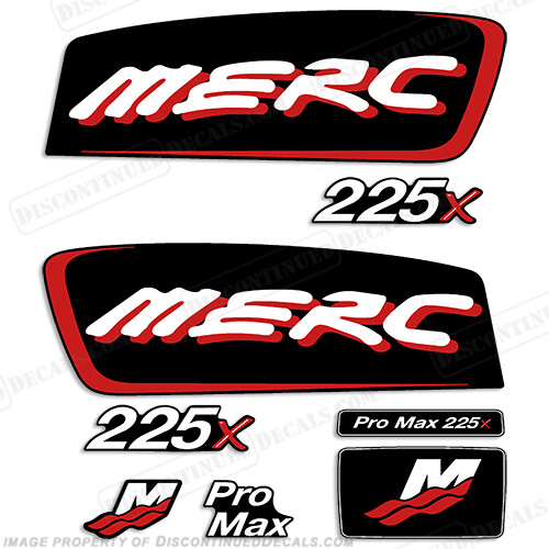 Fits Mercury 225x ProMax Alien Cowl Decals - Custom Color Red - 3.0 ...