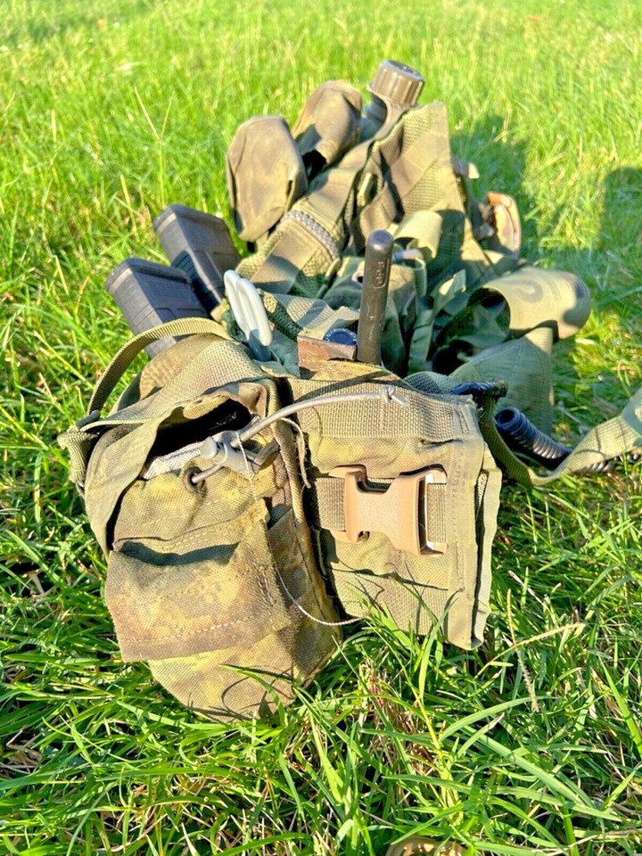 USGI ACU FLC Split Rig Vest, Full Load Out, Modified, Dyed Camouflage ...