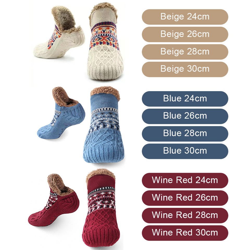 Men Women Fuzzy Floor Socks Warm Thick Thermal Socks Carpet Sock for Christmas | eBay