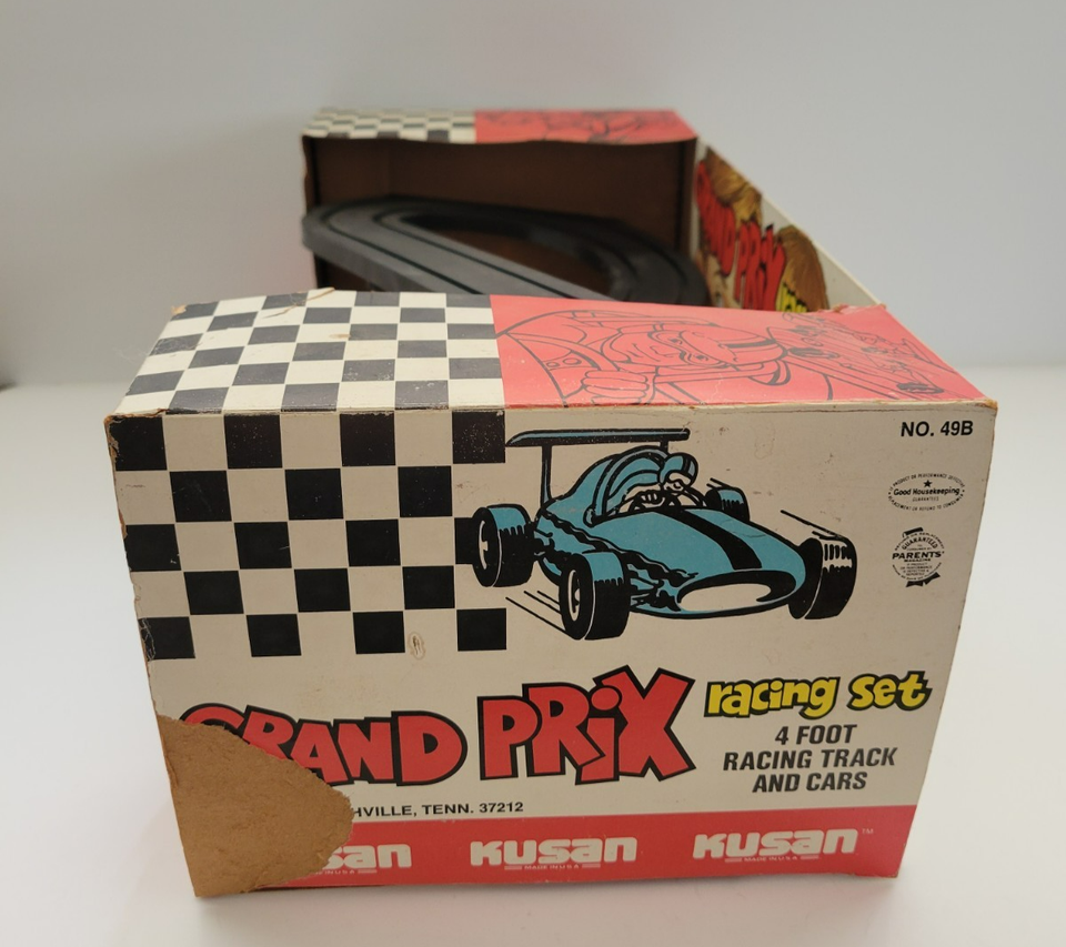 Vintage Kusan Grand Prix Racing Set #49B With 4 Cars And Original Box ...