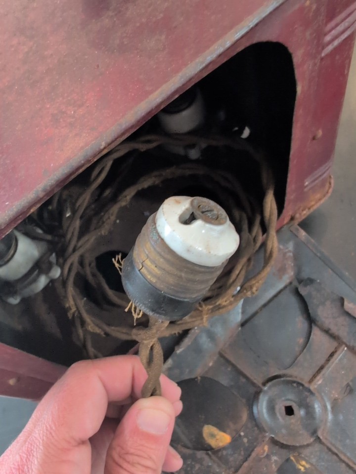 Antique Vintage MIRROSCOPE SLIDE PROJECTOR Red Lighted Projection ...